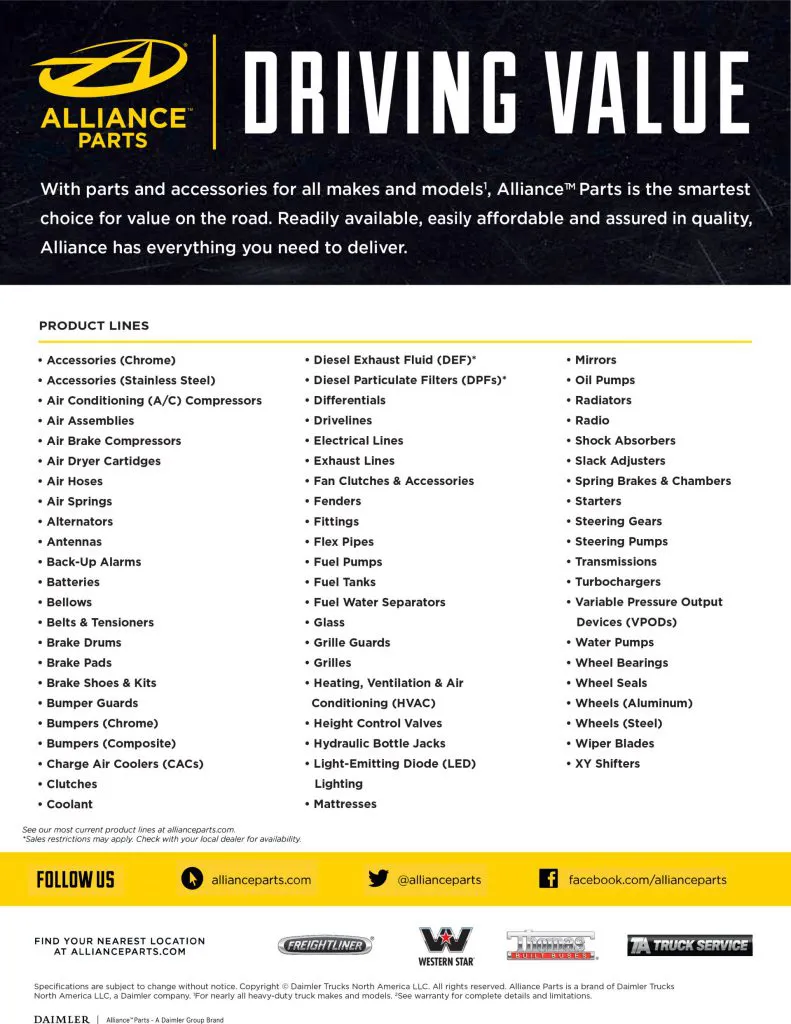 Alliance Parts Used Truck Center - Parts